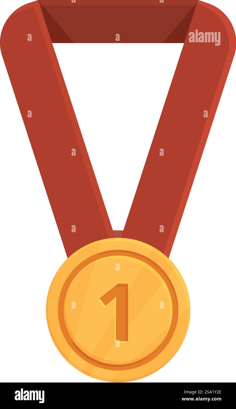 Gold medal runner icon cartoon vector. First place start. Fitness gear ...