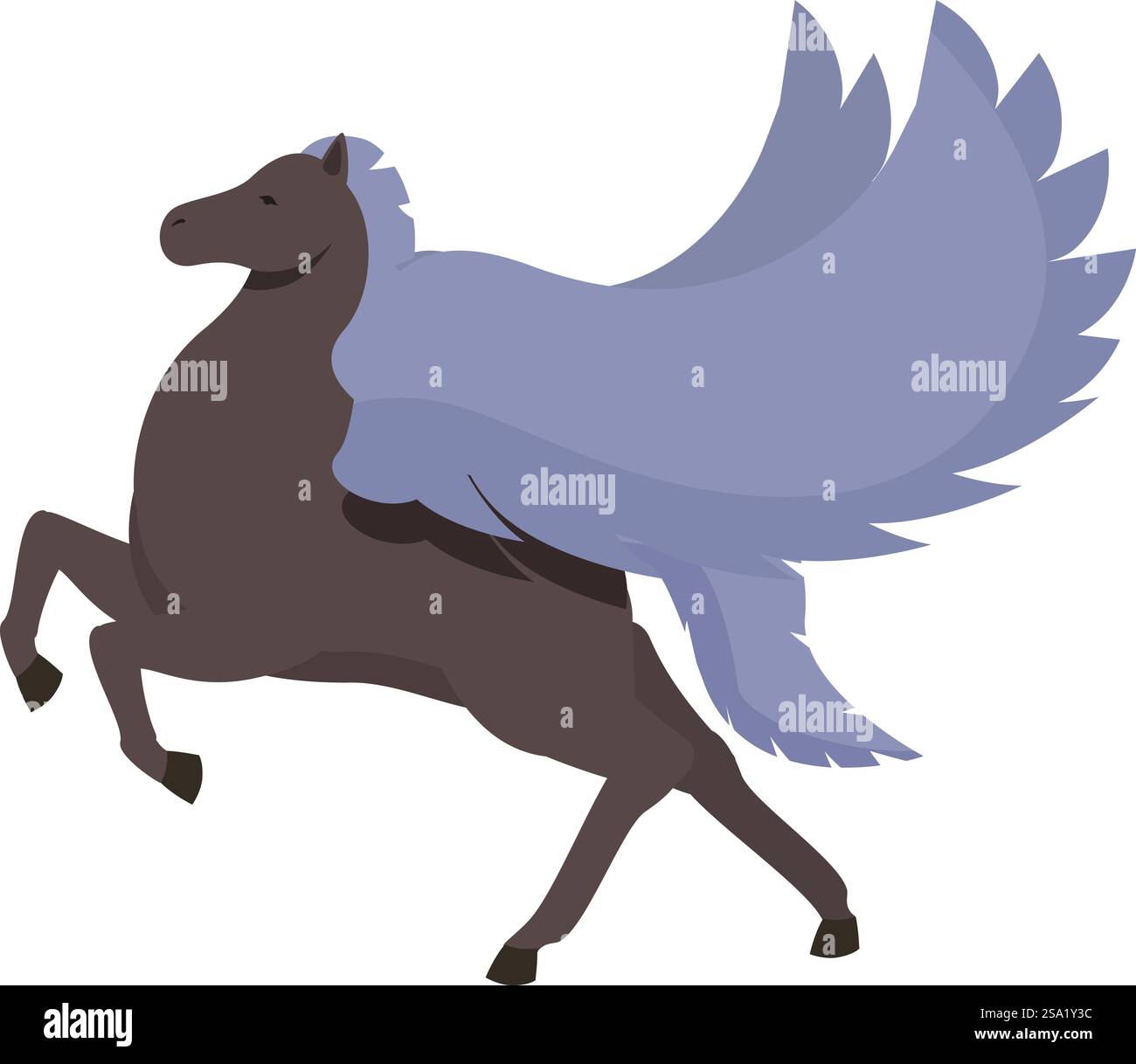 Greek pegasus icon cartoon vector. Mythology ancient horse. Riding ...