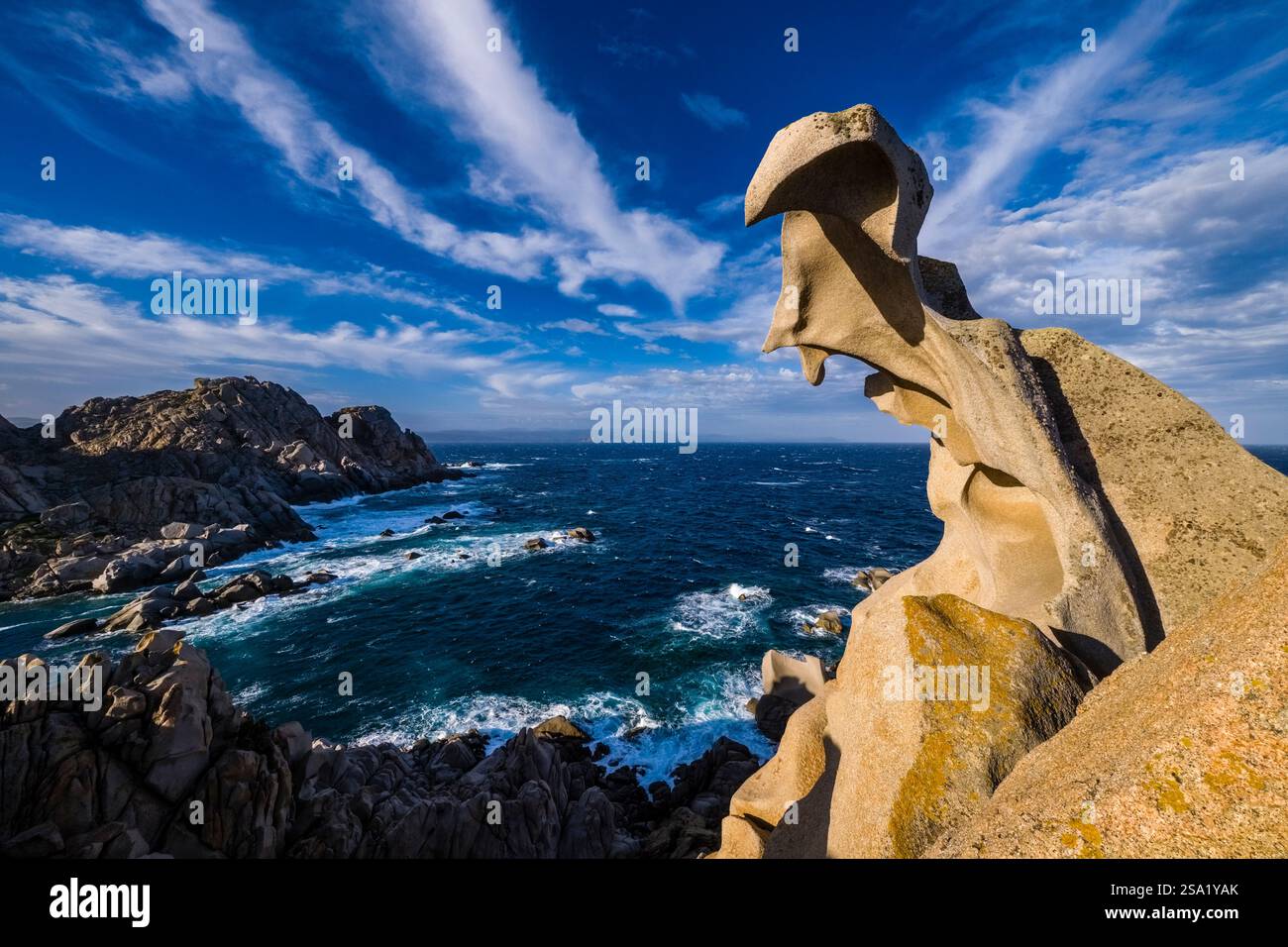 Bizarre granite rock formations in Val di Luna, Valle della Luna, on ...