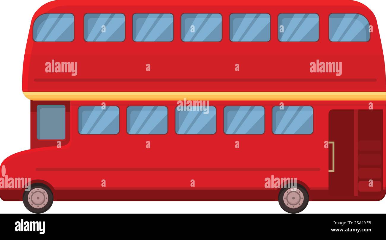 Travel english bus icon cartoon vector. Truck side street. Terminal ...