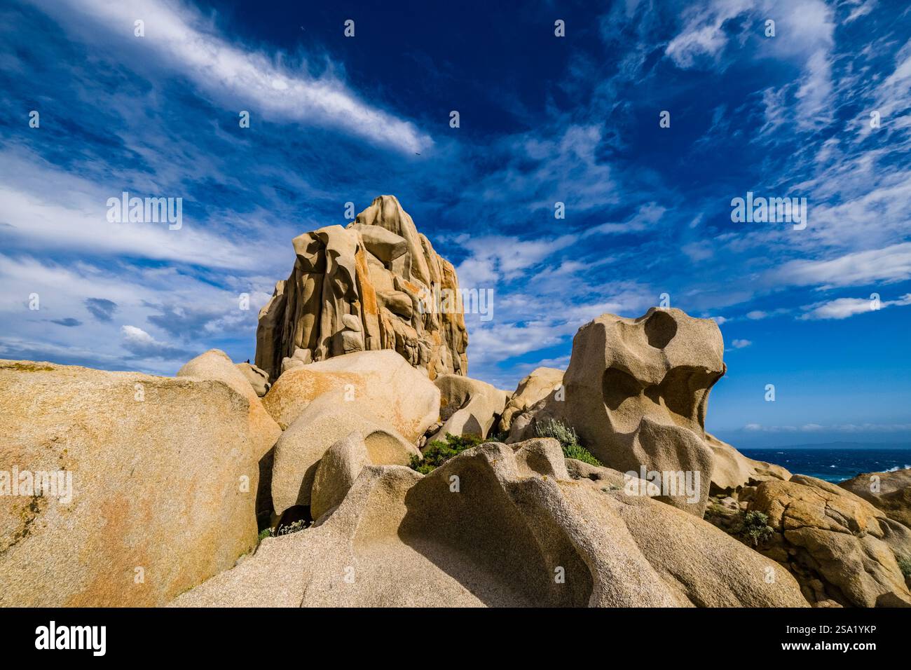 Bizarre granite rock formations in Val di Luna, Valle della Luna, on ...
