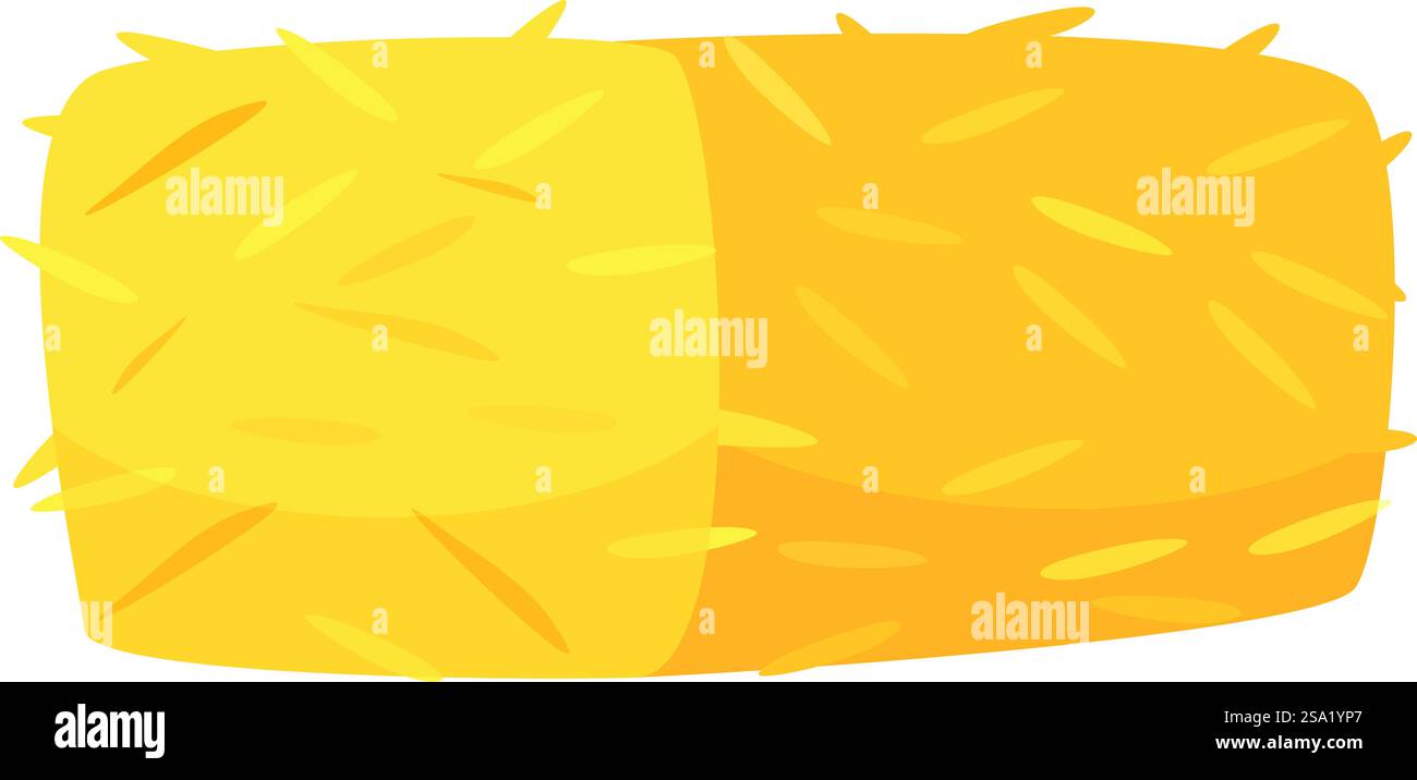 Wheat block hay stack icon cartoon vector. Pig farm. Nature home ...