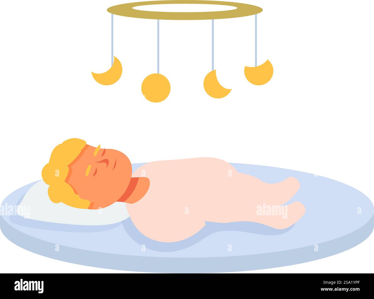 Baby sleeping icon cartoon vector. Cute infant relax. Sleep tired ...