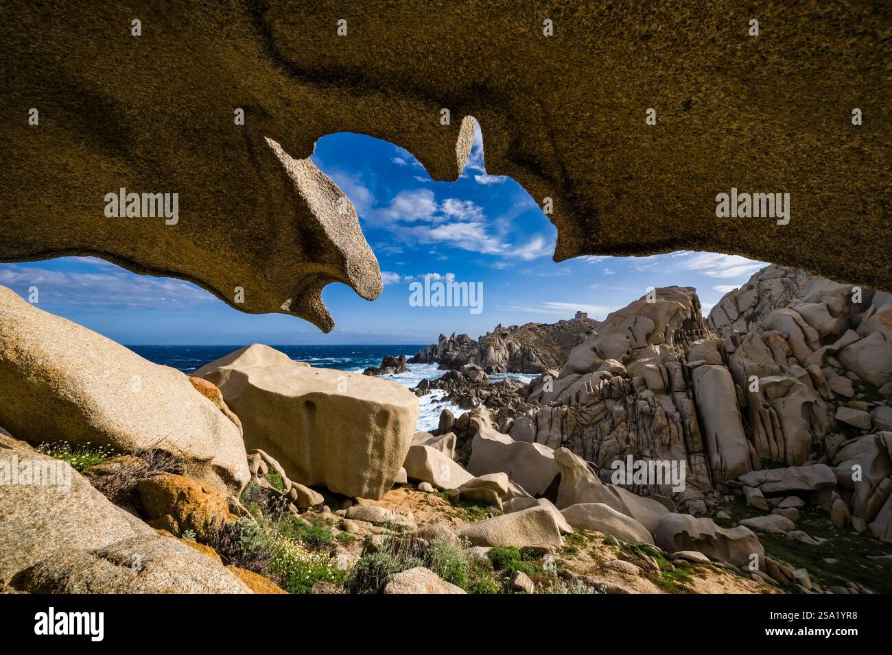 Bizarre granite rock formations in Val di Luna, Valle della Luna, on ...
