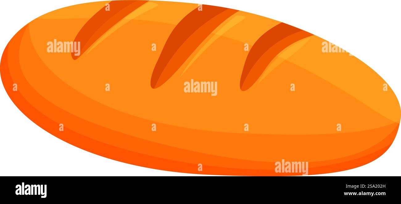 Fresh soft bread icon cartoon vector. Bakery production. Wheat product ...