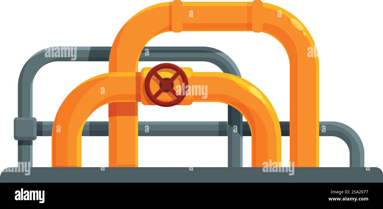 Gas pipes conduct icon cartoon vector. Rig tank drill. Structure power ...