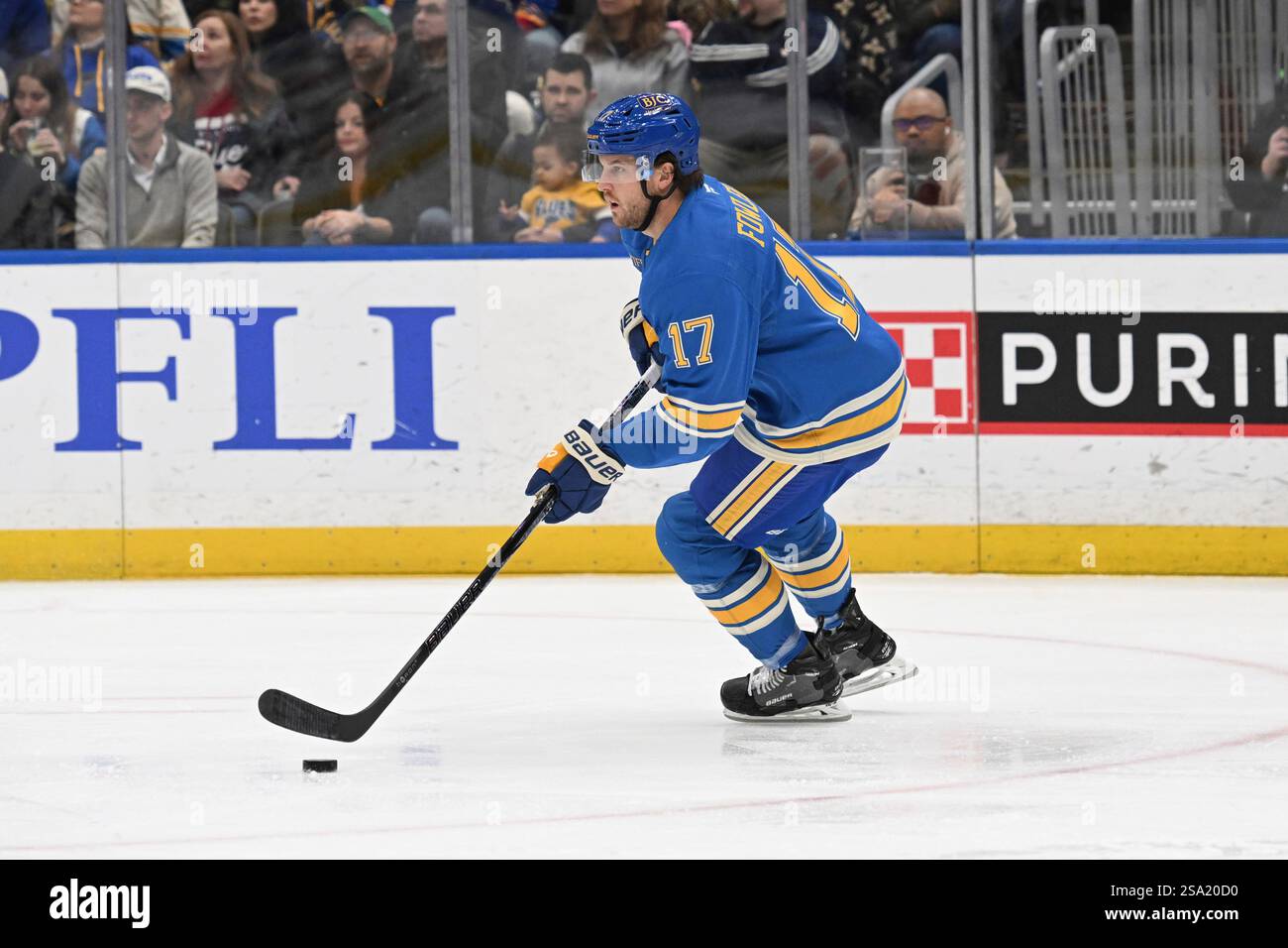 St. Louis Blues' Cam Fowler (17) in action against the Dallas Stars ...
