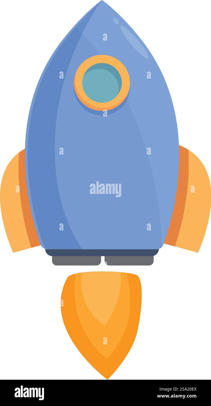 Startup rocket icon cartoon vector. Education launch left. Process mind ...