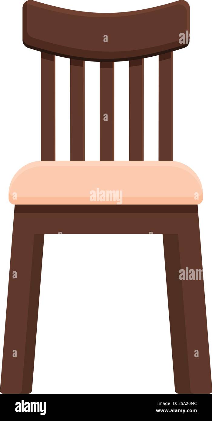 Wooden textile chair icon cartoon vector. Cabinet outlet. Bath timber ...