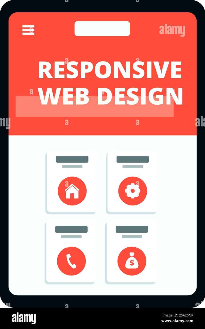 Web design tablet icon cartoon vector. Responsive mobile user ...
