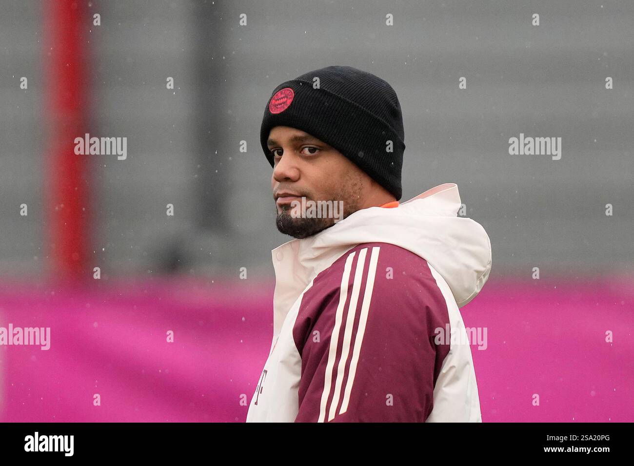 Bayern's head coach Vincent Kompany arrives for a training session in ...