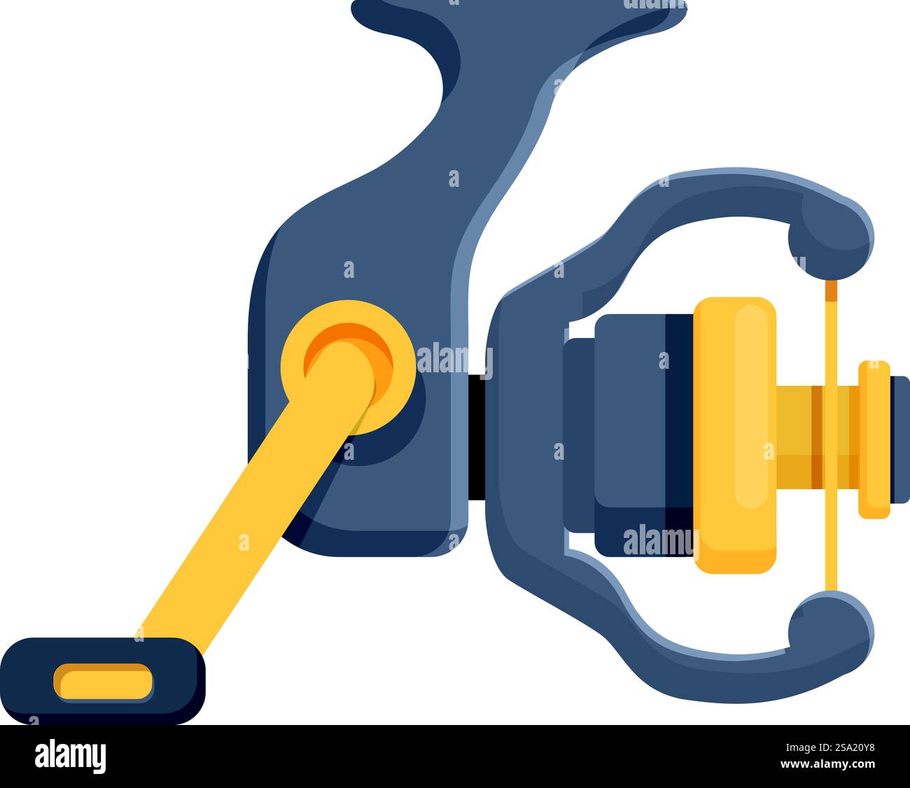 Fishing rod bobine icon cartoon vector. Catch marine fish. Sonar fisher ...