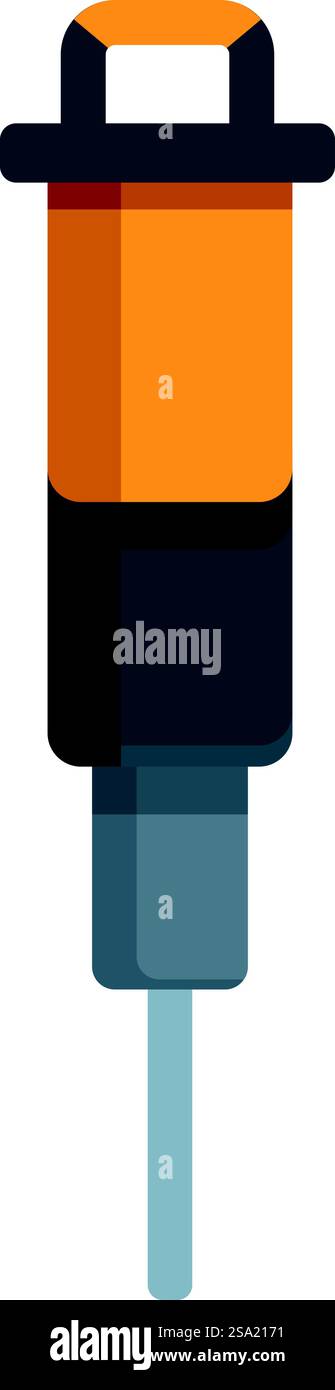 Coal mining driller icon cartoon vector. Factory mine work. Plant work ...