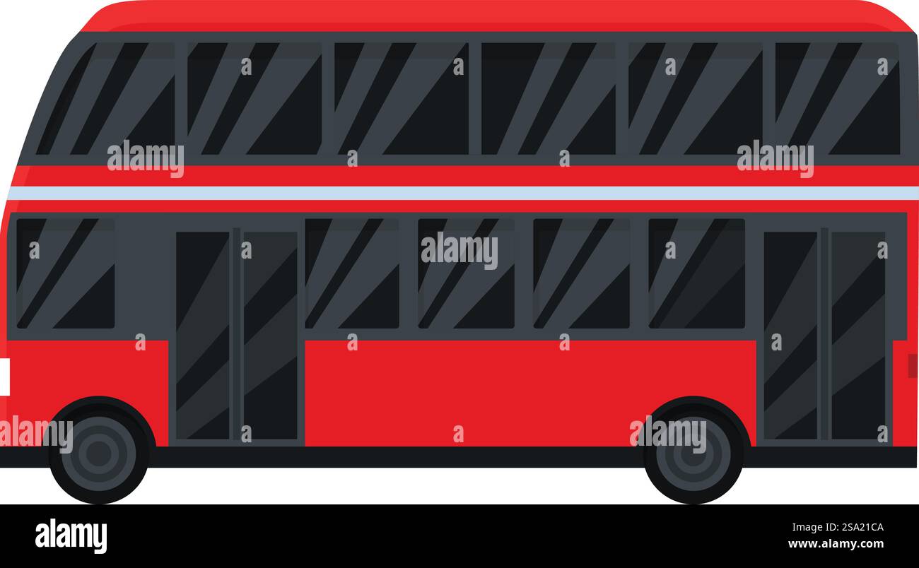 London english bus icon cartoon vector. Classic tour. Tourist transport ...
