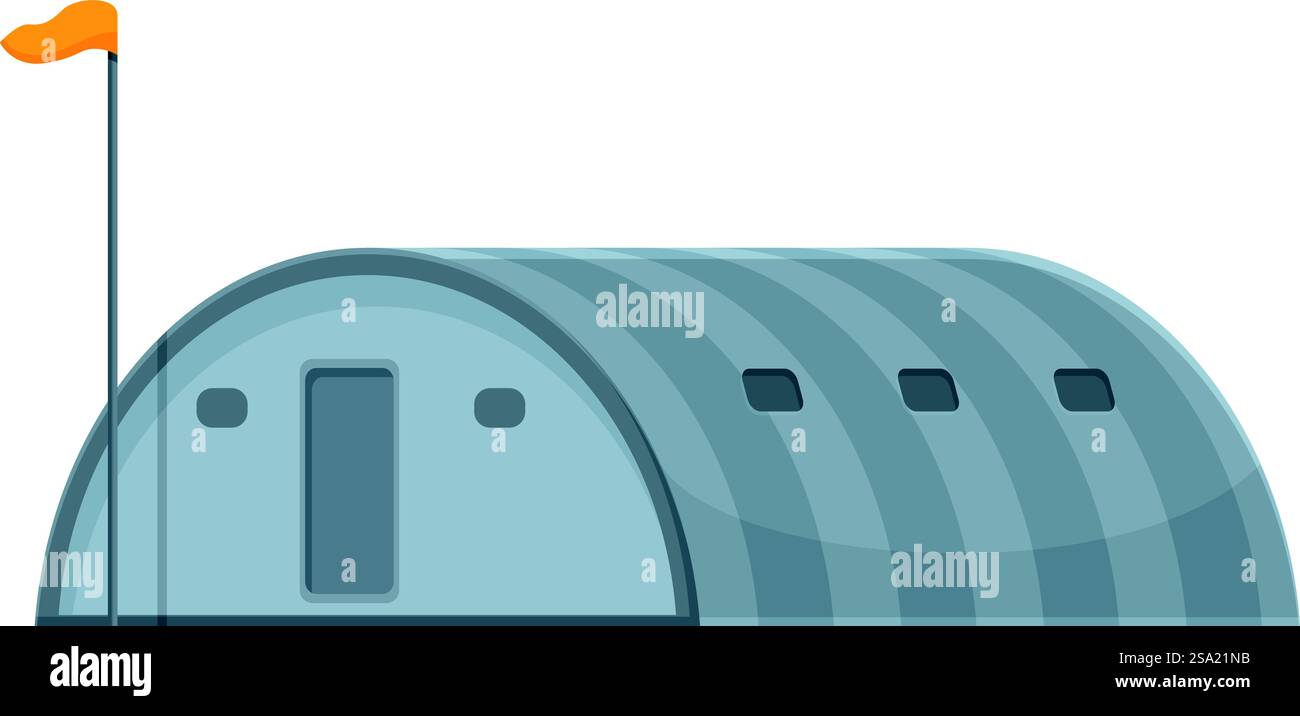Ice pole station icon cartoon vector. Arctic exploration. Travel nature ...