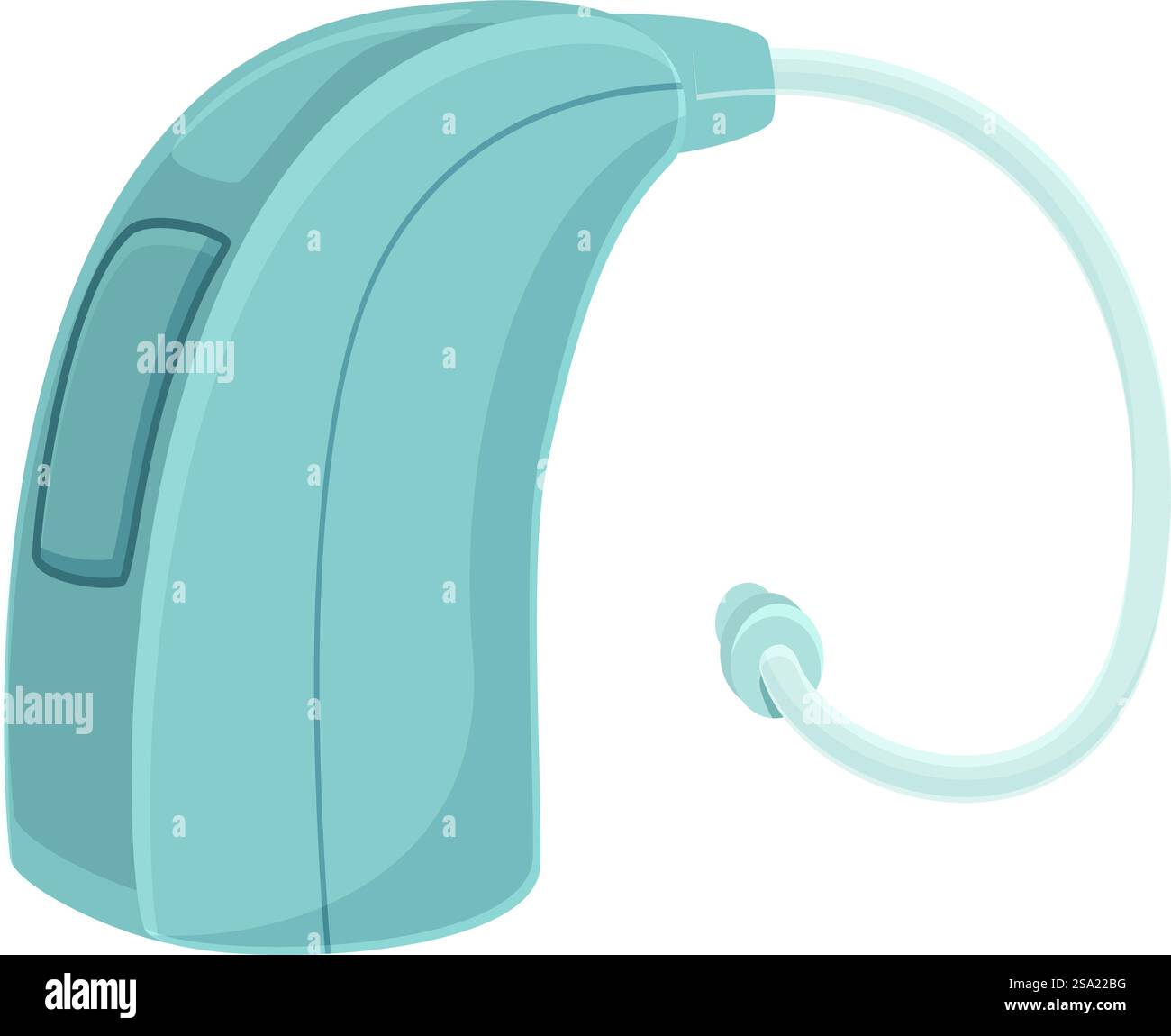 Blue color hearing aid icon cartoon vector. Level noisy. Acoustic ...