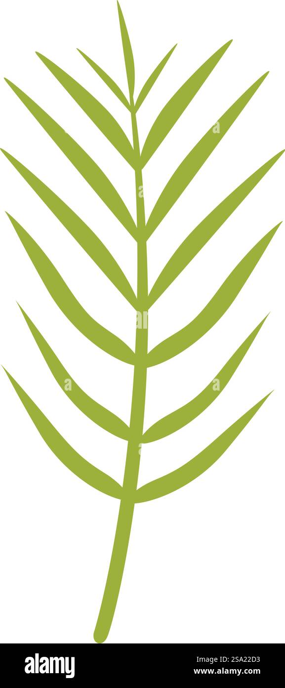 Leaf branch for holiday icon cartoon vector. Holy week celebration ...