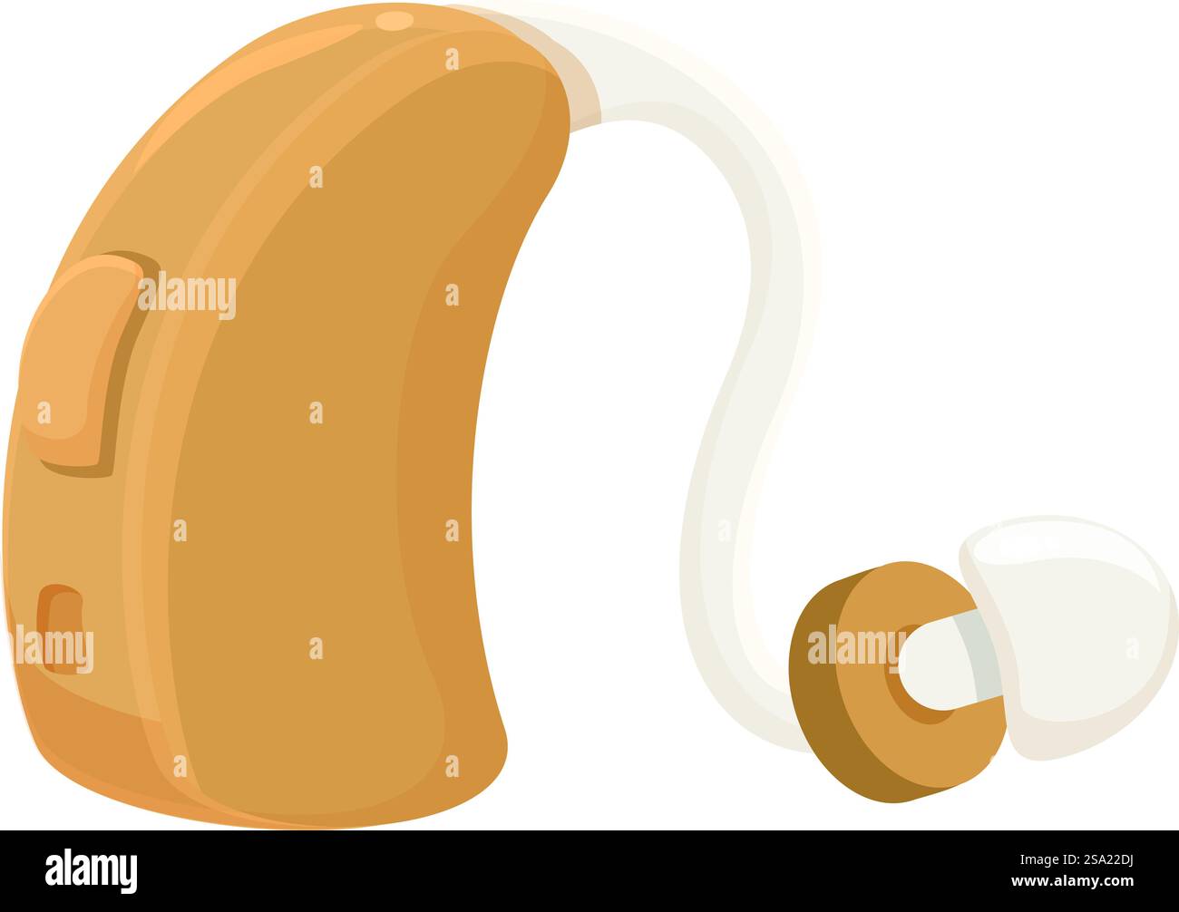 Plastic hearing aid icon cartoon vector. Level sound medicine. Care ...