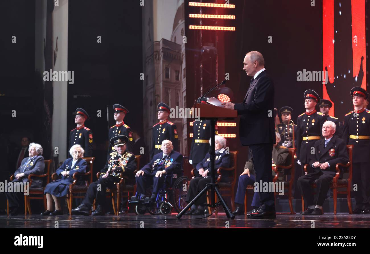 St Petersburg, Russia. 27th Jan, 2025. Russian President Vladimir Putin ...