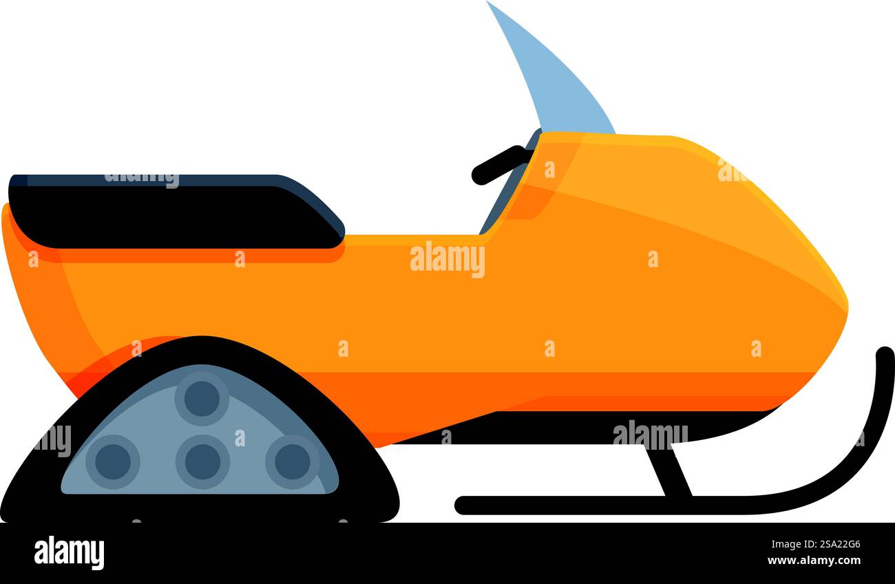 Snow bike icon cartoon vector. Artic exploration. Creature researcher ...