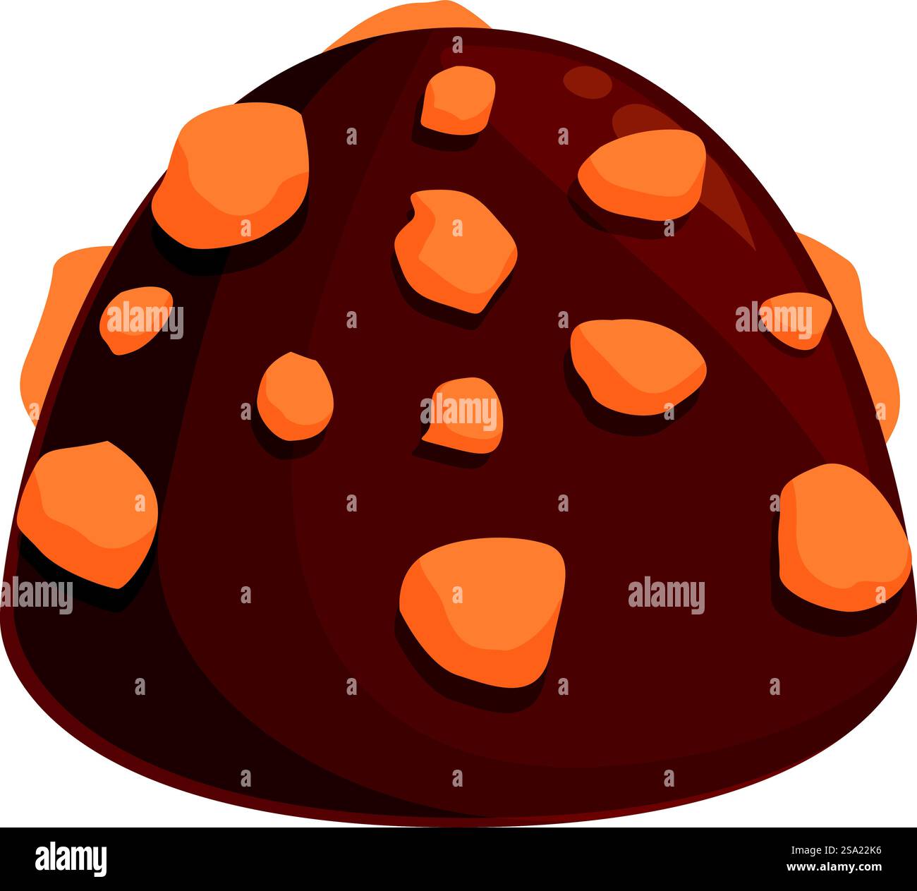 Chocolate nuts icon cartoon vector. Cake food party. Holiday comic face ...