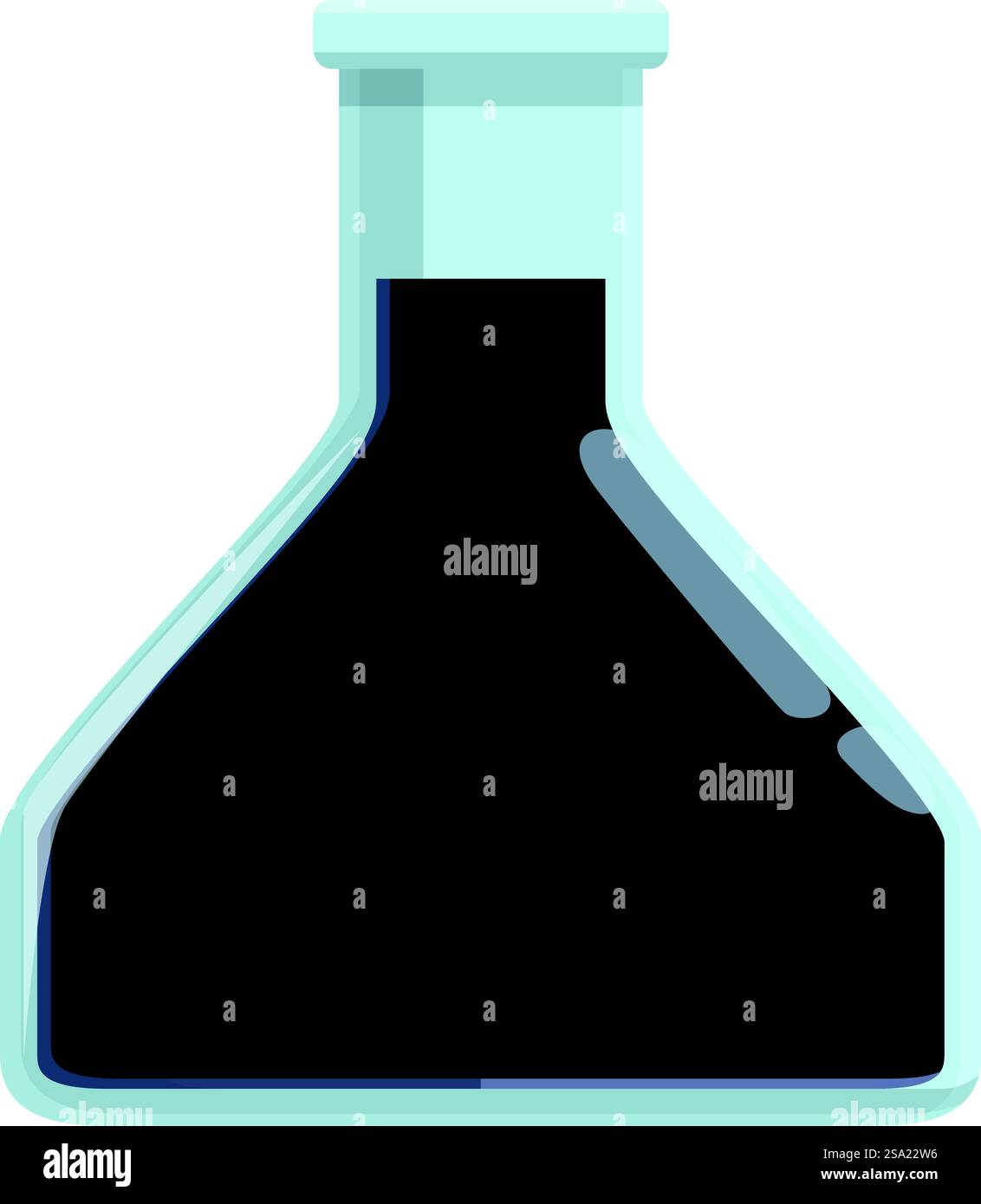 Chemical lab control flask icon cartoon vector. New oil extract. Marine ...