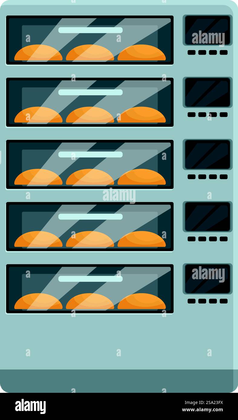 Bread factory oven icon cartoon vector. Bakery production. Seed plant ...
