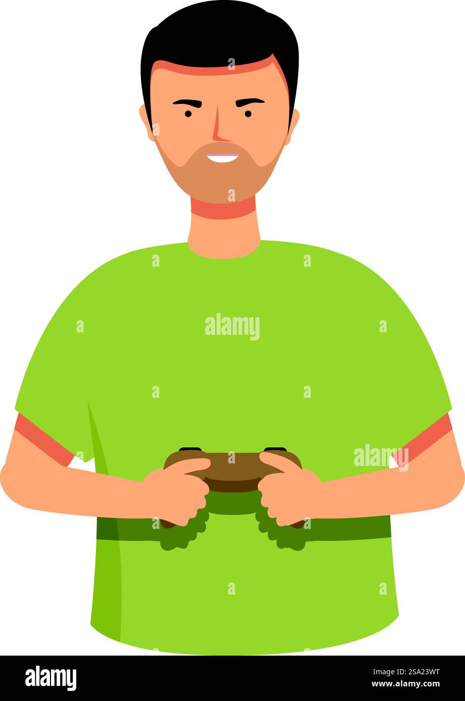 Father home gamer icon cartoon vector. Online video reality. Males play ...