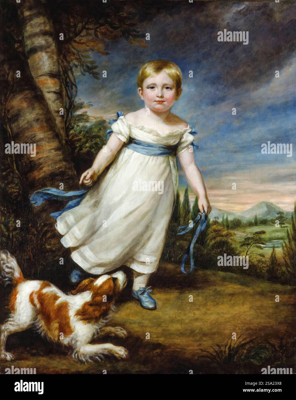 John Ruskin (1819-1900), as a small boy, later English writer ...