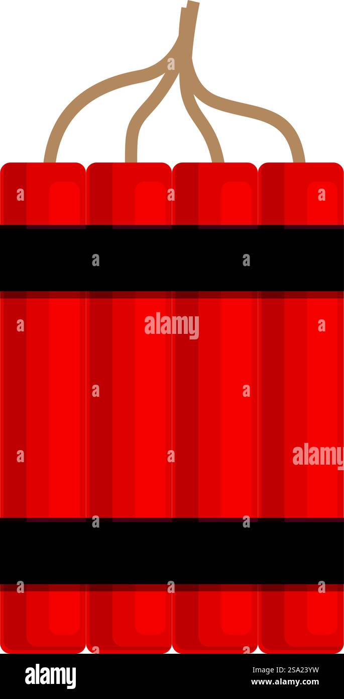 Explosive dynamite icon cartoon vector. Mine coal energy. Rock ...