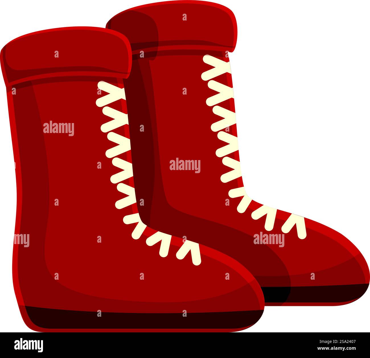 Boxing red boots icon cartoon vector. Sport game training. Field club ...