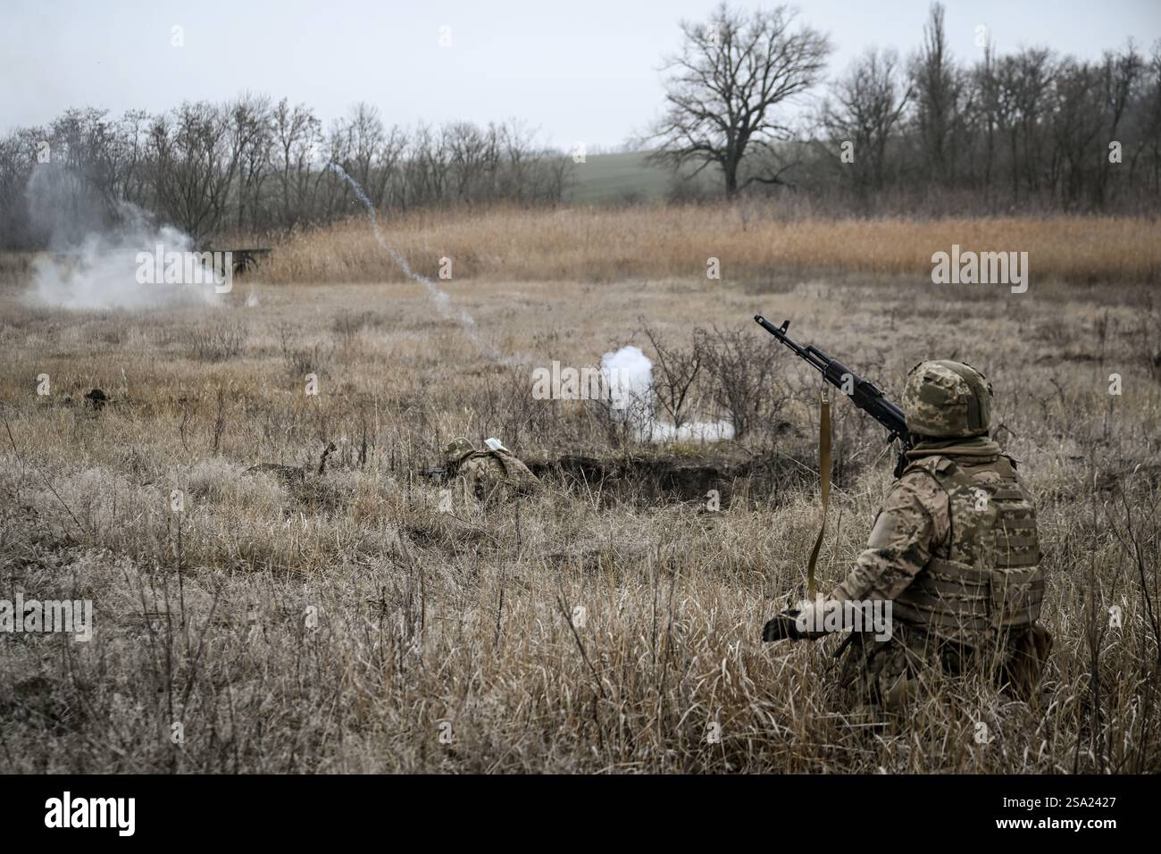 ZAPORIZHZHIA REGION, UKRAINE - JANUARY 26, 2025 - Soldiers of the 110th ...