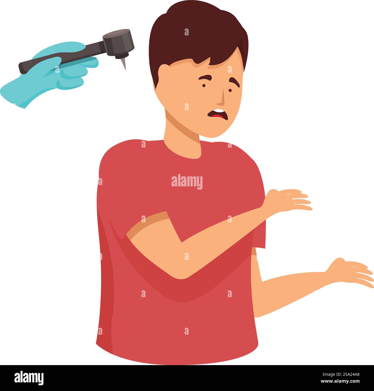 Dental afraid icon cartoon vector. Dental room injection. Anxiety fear ...