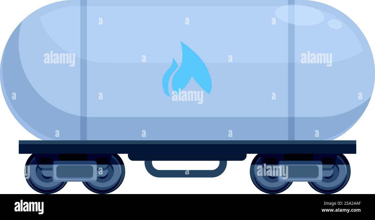Gas wagon tank icon cartoon vector. Production pipeline station. Fuel ...