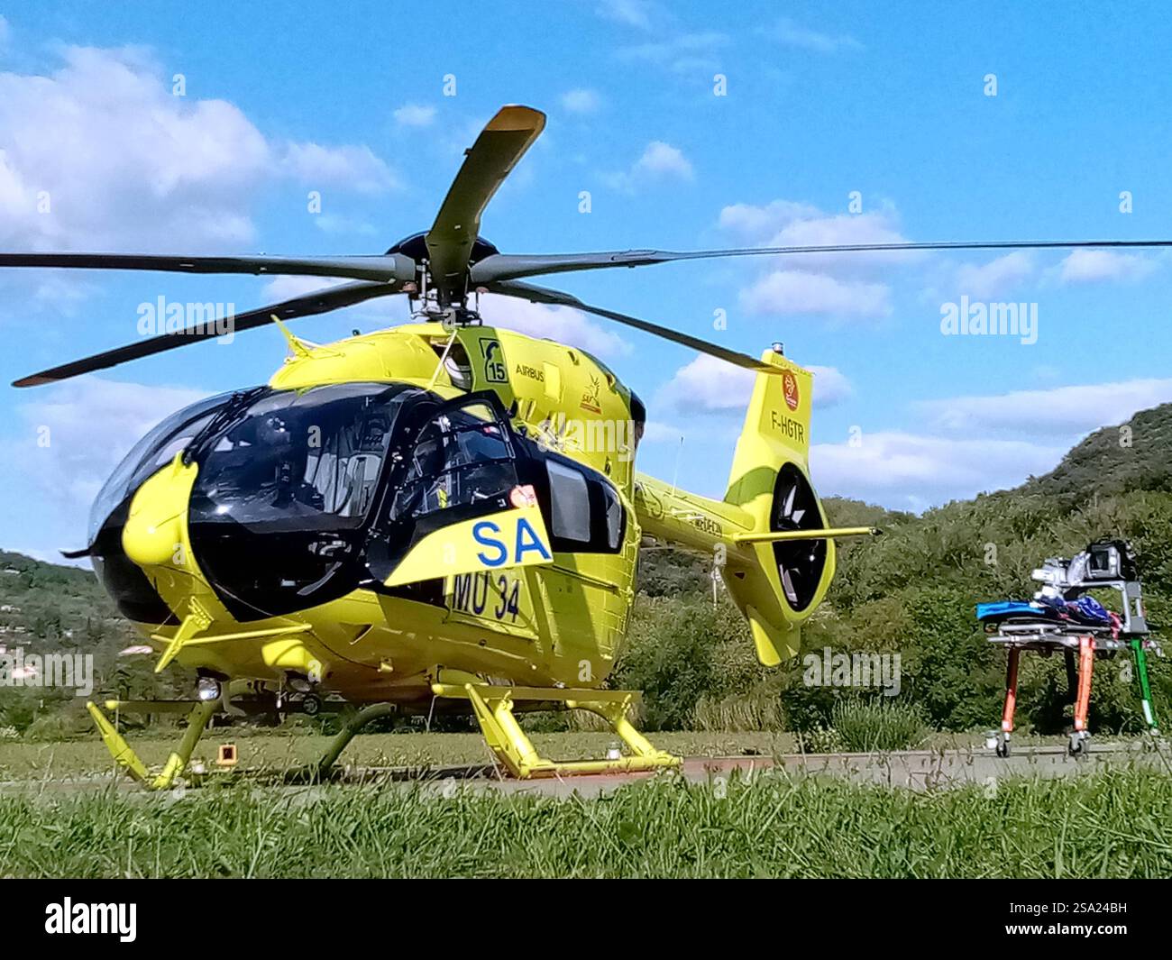 Samu helicopter. Samu helicopter 016853 054 Stock Photo - Alamy