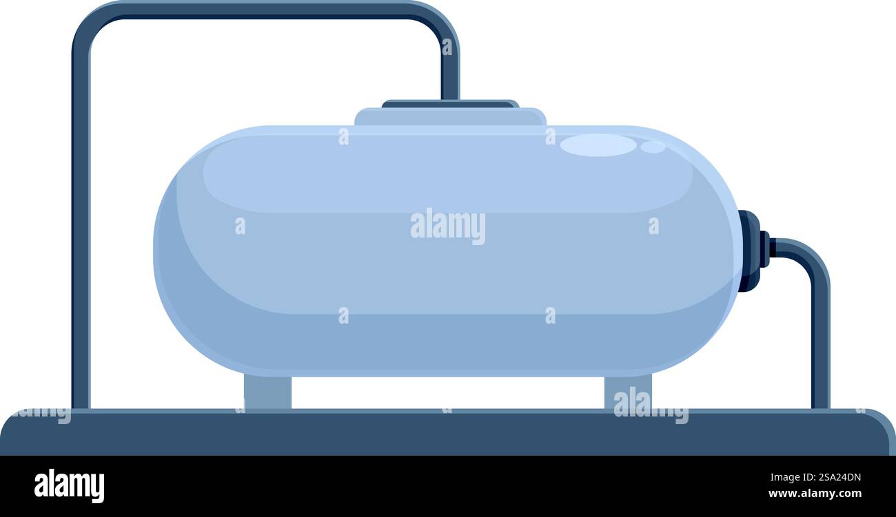 Tank gas station icon cartoon vector. Energy sector plant. Fuel ...