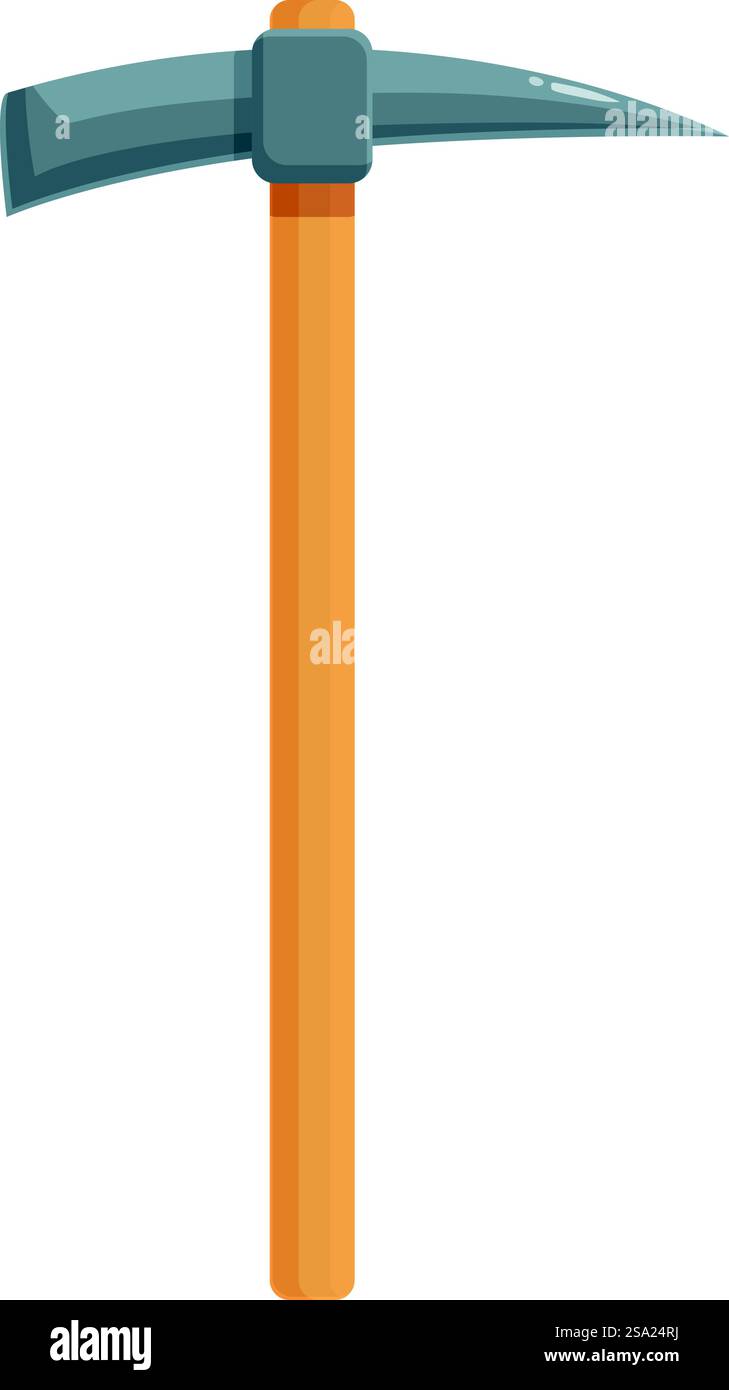 Handle pick axe icon cartoon vector. Shaft plant. Machinery fuel energy ...