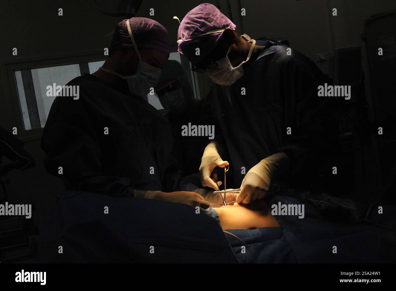 Operating room in pediatric surgery on a child. Pediatric surgery ...