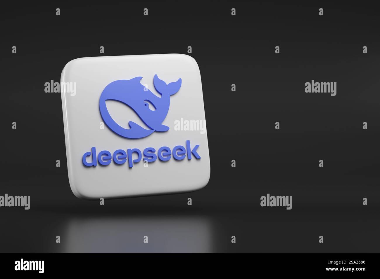 Buenos Aires, Argentina - January 28th, 2025: DeepSeek logo in three ...