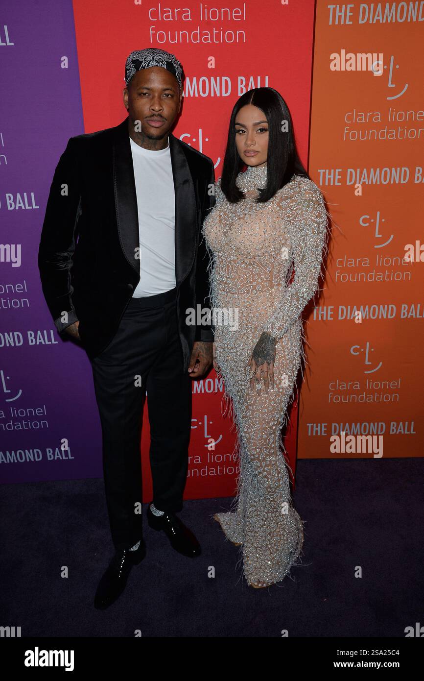 YG and Kalani Hilliker attending the 5th annual Diamond Ball benefit gala at Cipriani Wall ...