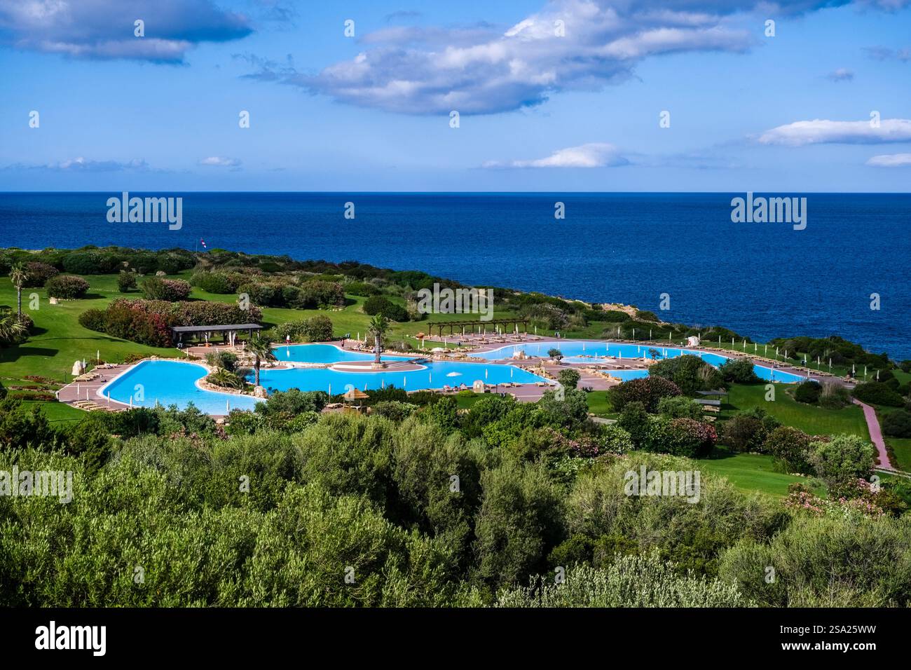 Swimming pools of Colonna Resort, a luxury holiday resort on Capo Ferro ...