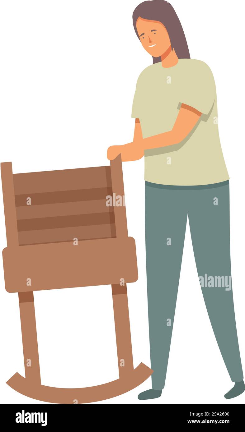 Wooden crib icon cartoon vector. Cute alert baby. Wailing frantic ...