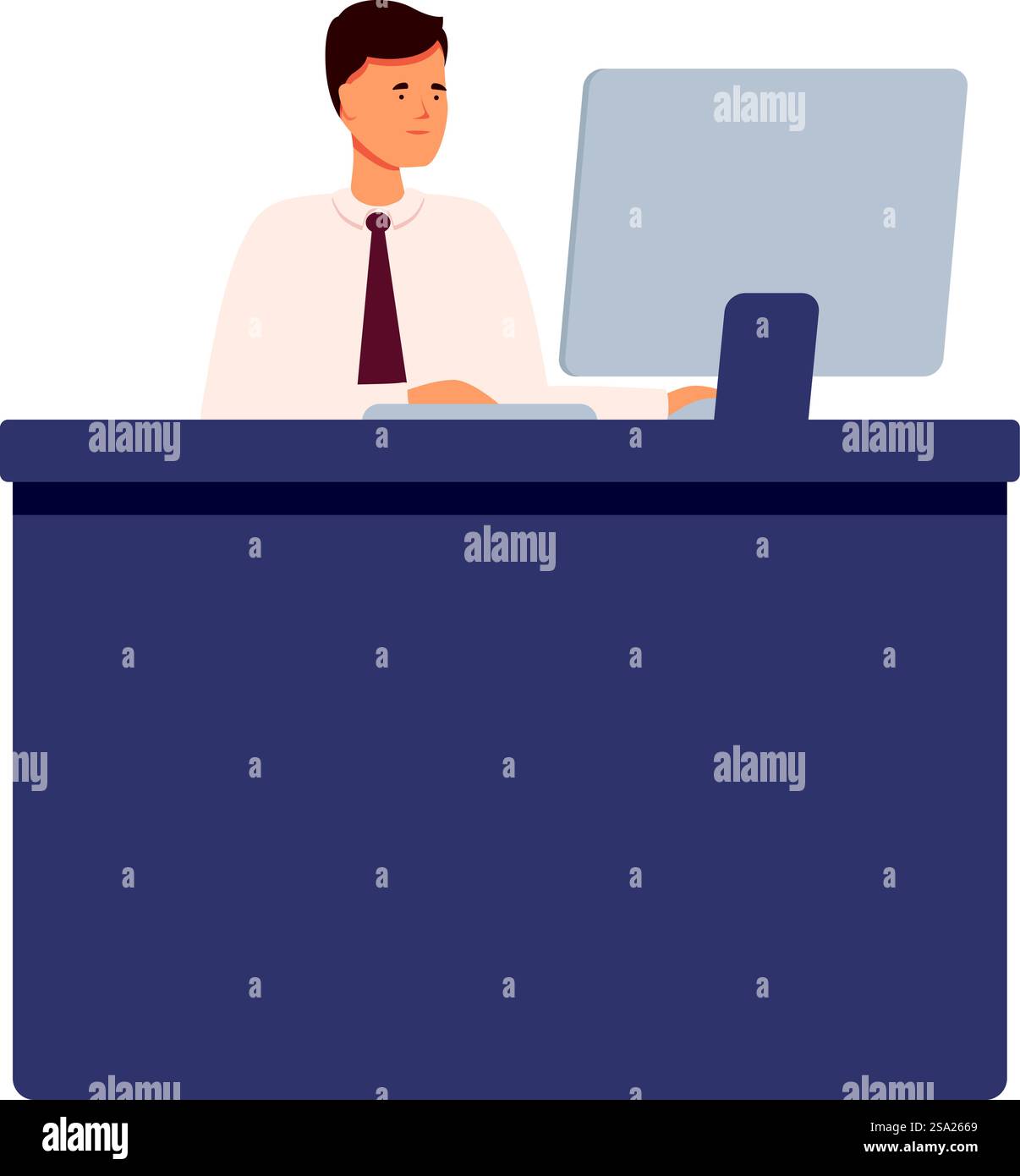 Work office reception desk icon cartoon vector. Work routine. Education ...
