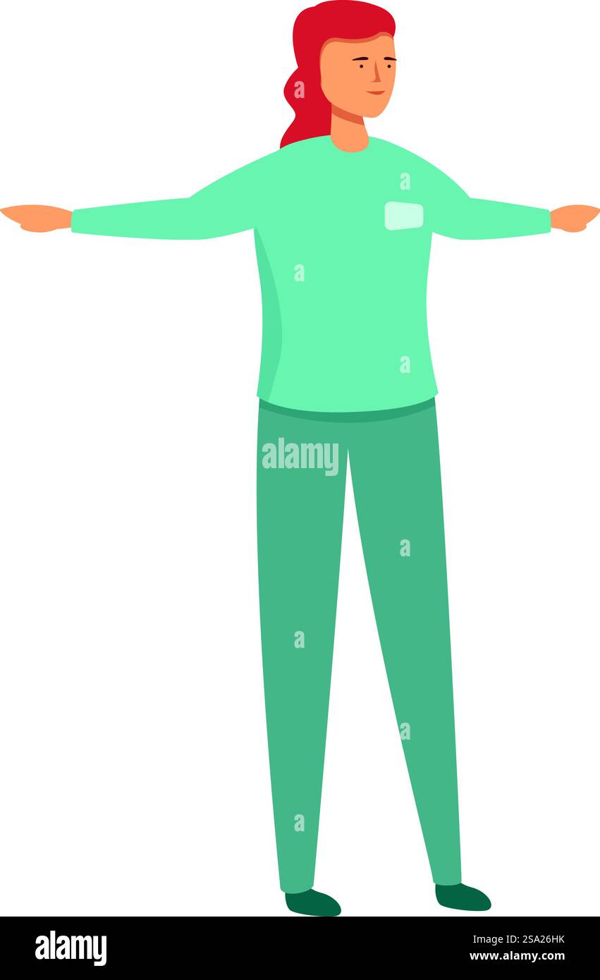 Doctor of physiotherapy icon cartoon vector. Exercise session. Training ...
