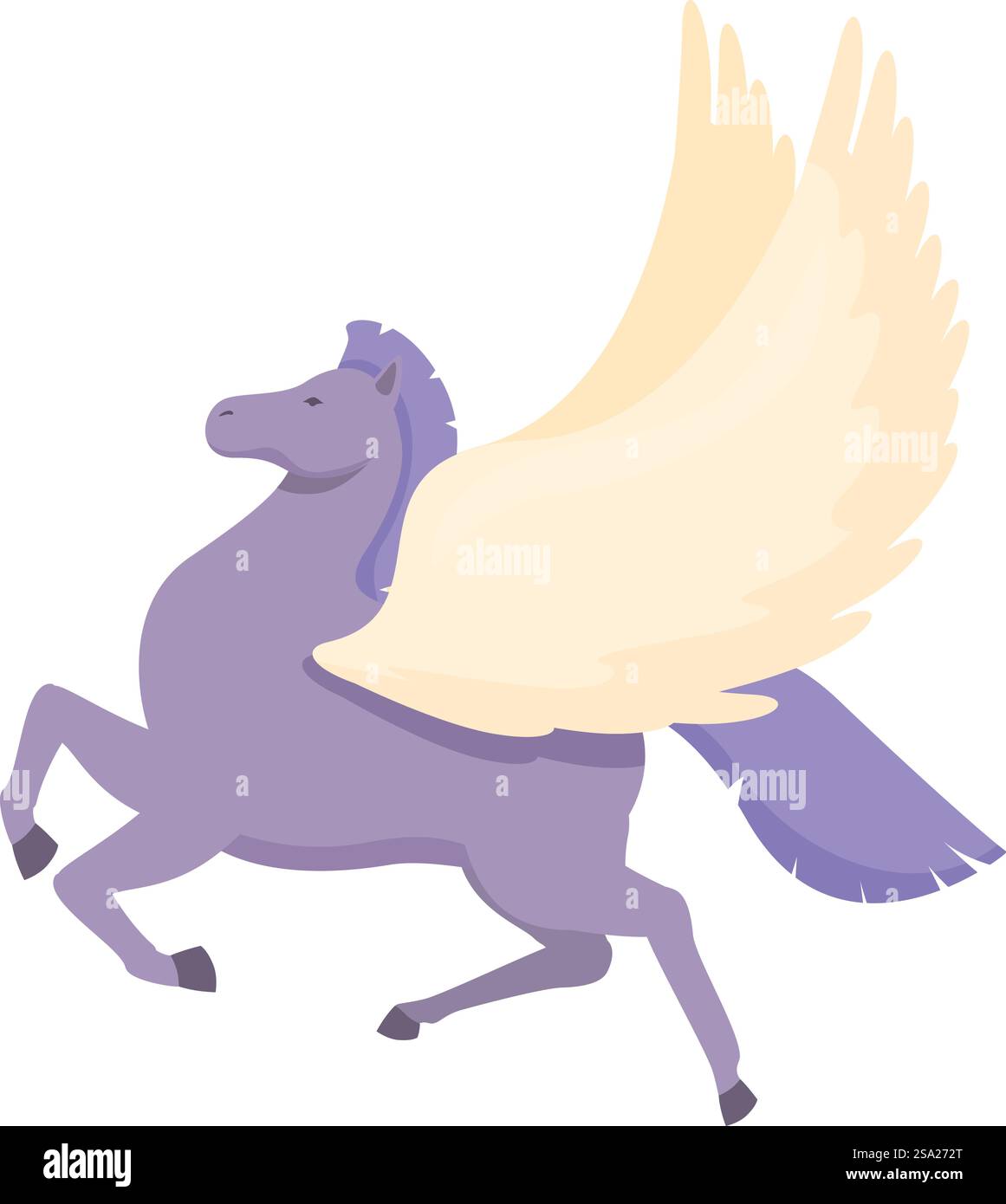 Myth horse flying icon cartoon vector. Pegasus animal. Fairy tale horse ...