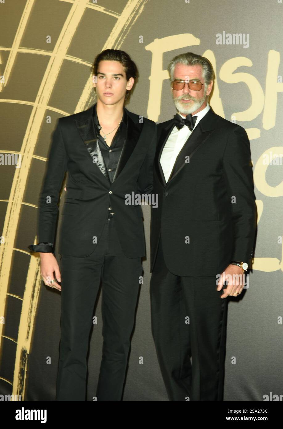 Pierce Brosnan & Paris Brosnan attending Naomi Campbells Brings Fashion ...