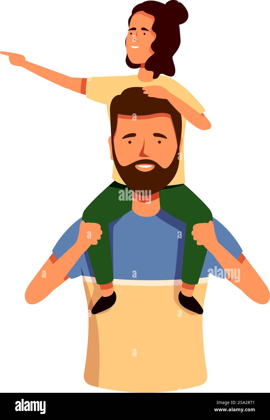 Play father with kid icon cartoon vector. Smile girl. Holiday funny ...