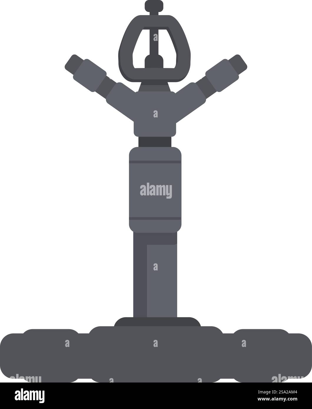 Irrigation sprinkler system icon cartoon vector. Farm pipe. Hose field ...