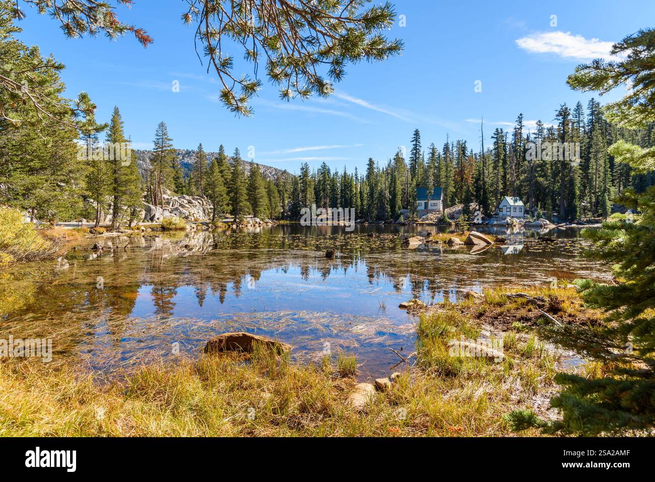 Colorful forested landscape small cabin hi-res stock photography and ...