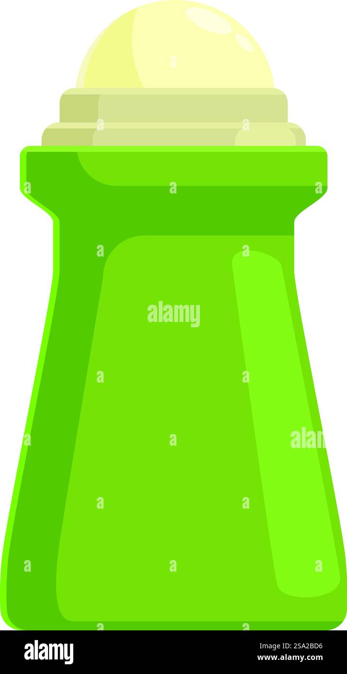 Deodorant green lotion icon cartoon vector. Care soft skin. Female ...